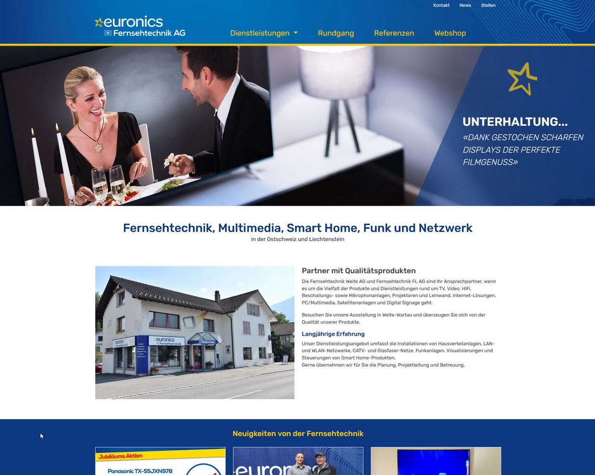 Refresh der Webseite Fernsehtechnik Weite